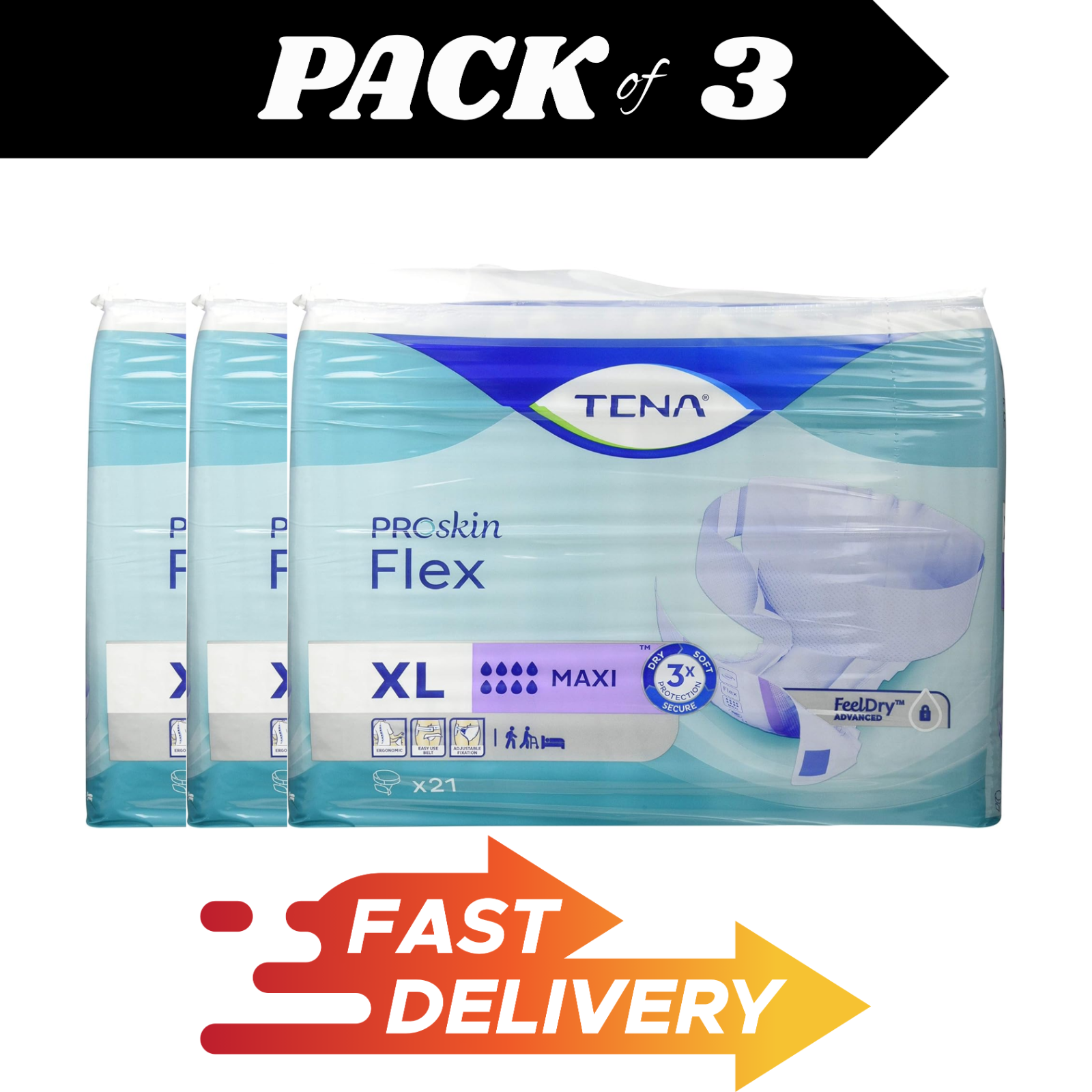 TENA ProSkin Flex Maxi Incontinence Pants XL 63 Count | Adult Disposab ...