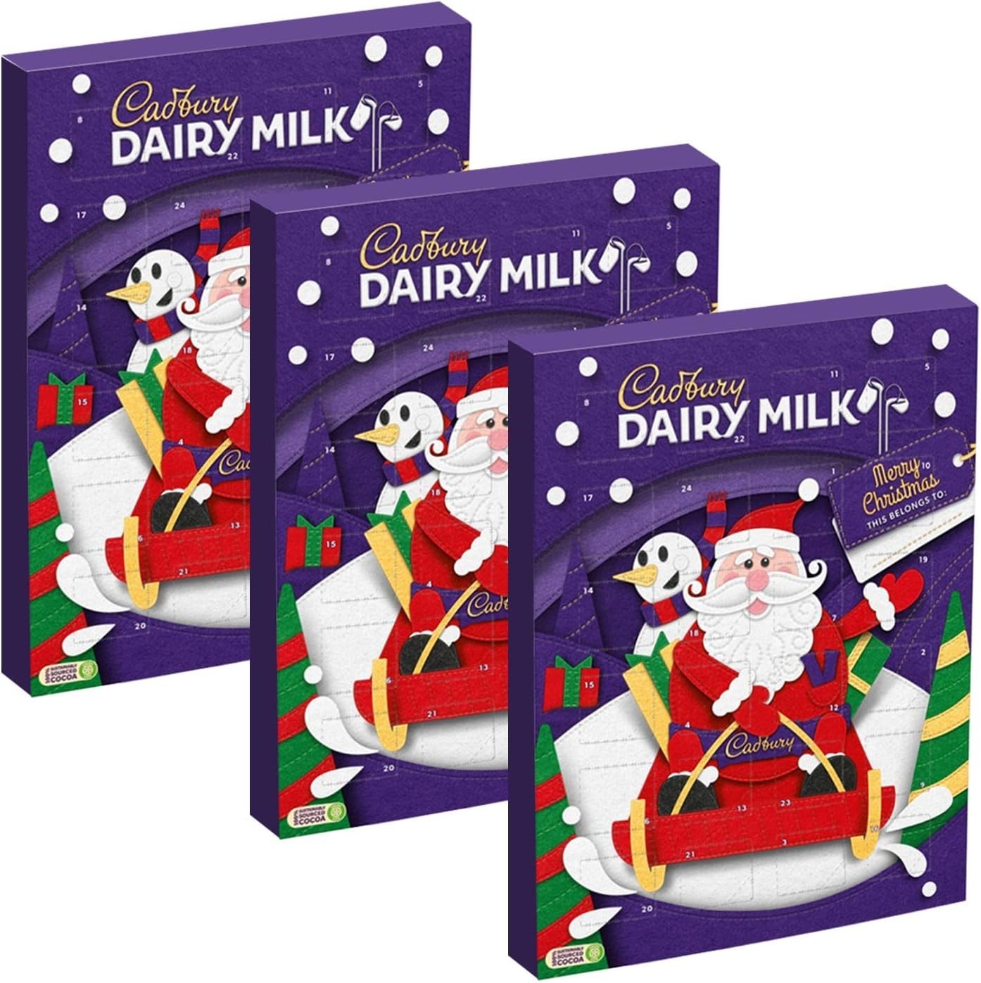 Cadbury Dairy Milk Advent Calendar 3 Pack 90g Each – Z Store
